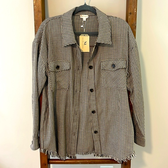 Hem & Thread | Tops | Nwt Houndstooth Shacket | Poshmark